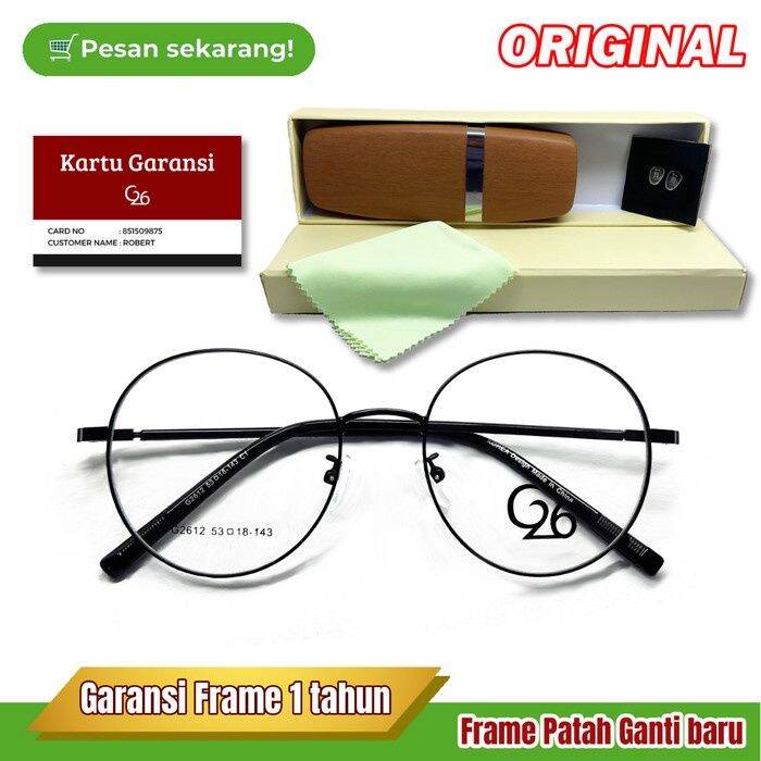 FRAME KACAMATA REKOMENDASI PILIHAN ORIGINAL G26 BERGARANSI G2612 ...