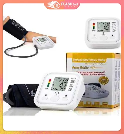 Electronic Digital Blood Pressure Monitor Microcomputer Intelligent Arm ...