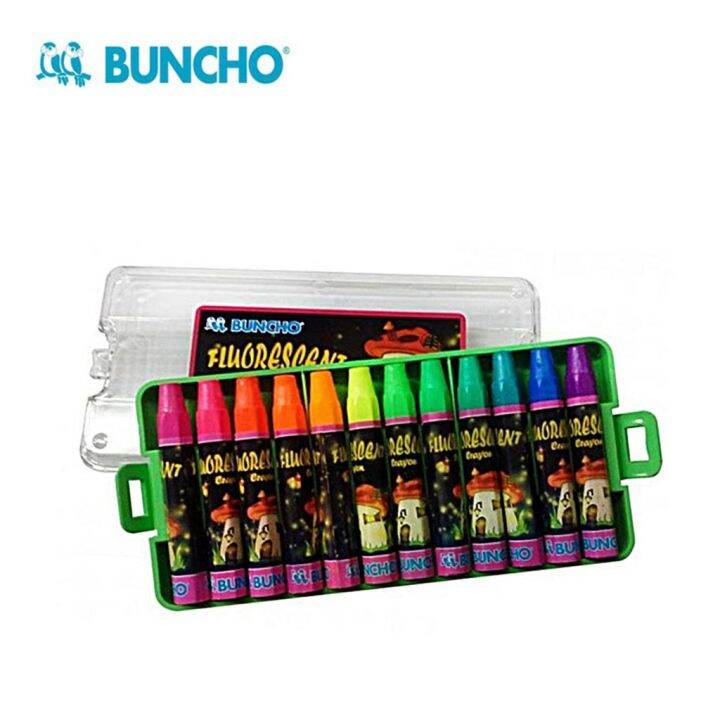 Buncho 12’s fluorescent crayon / Buncho Krayon (Special Colour) | Lazada
