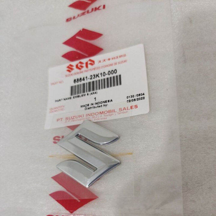 Emblem Tameng Lambang Suzuki Nex 110 - Nex fi - athlete Chrome Crome 4x4 ORIGINAL 68641-23K10 ...