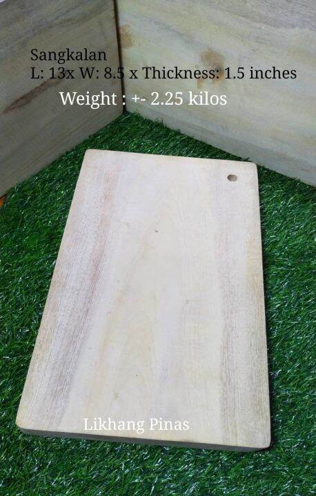 Sangkalan Chopping Board Rectangular makapal sampalok wood | Lazada PH