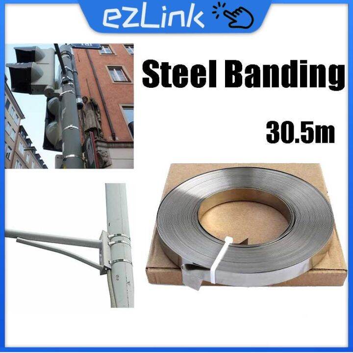 30M Stainless Steel 304 Strapping Band Stainless Steel Cable Tie 0.5MM ...