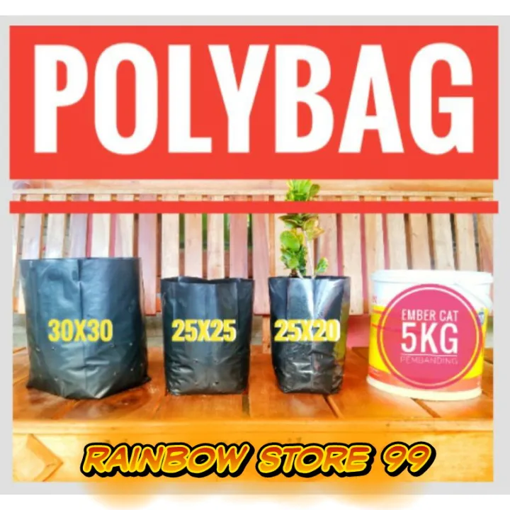 1 kg Polybag Tanaman Polibag Tebal Kecil Sedang 30x30 25x25 Pot Plastik ...
