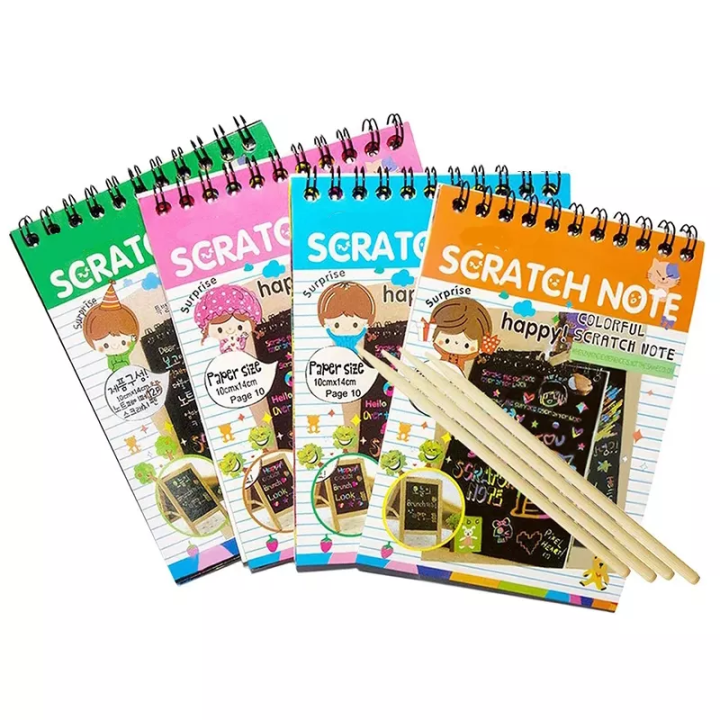Ahokyhop - Scratch Note Mini / Buku Magic Gambar Mini Tulis Gores Ajaib ...