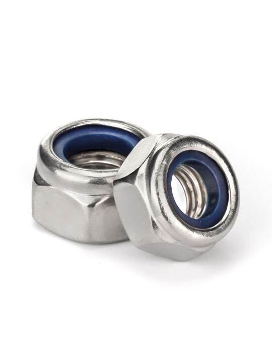 M3 M4 M5 M6 M8 M10 M12 316 Stainless Steel Hex Nylon Insert Lock Nut ...