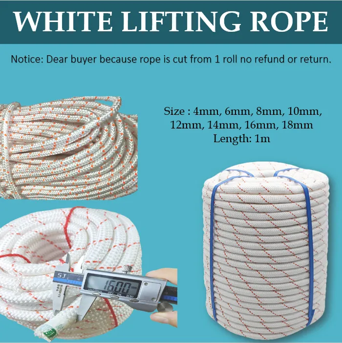 Mago Lifting Machinery III 1m White Lifting Rope 14mm-18mm Safety Rope ...