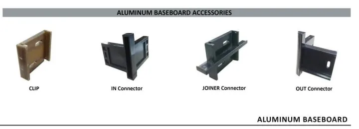 Alu Baseboard Accessories Clip, Inside - Outside Connector, Joiner ...