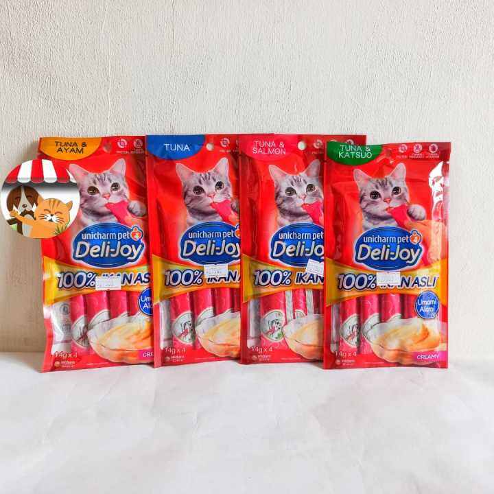 Unicharm Pet - Deli Joy 56gr Isi 4pcs Snack Kucing Sejenis Meo Creamy ...
