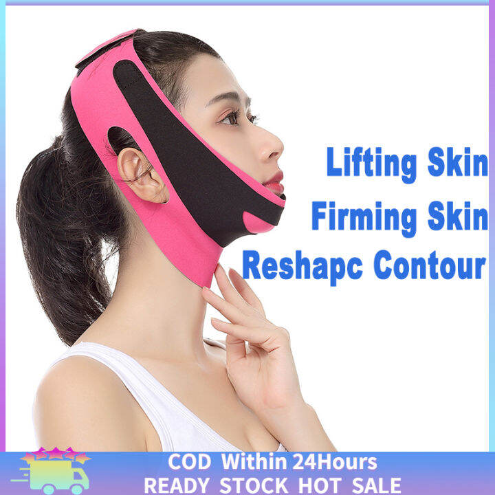 Women Elastic Face Slimming Bandage V Line Face Face Shape Face Lifting ...