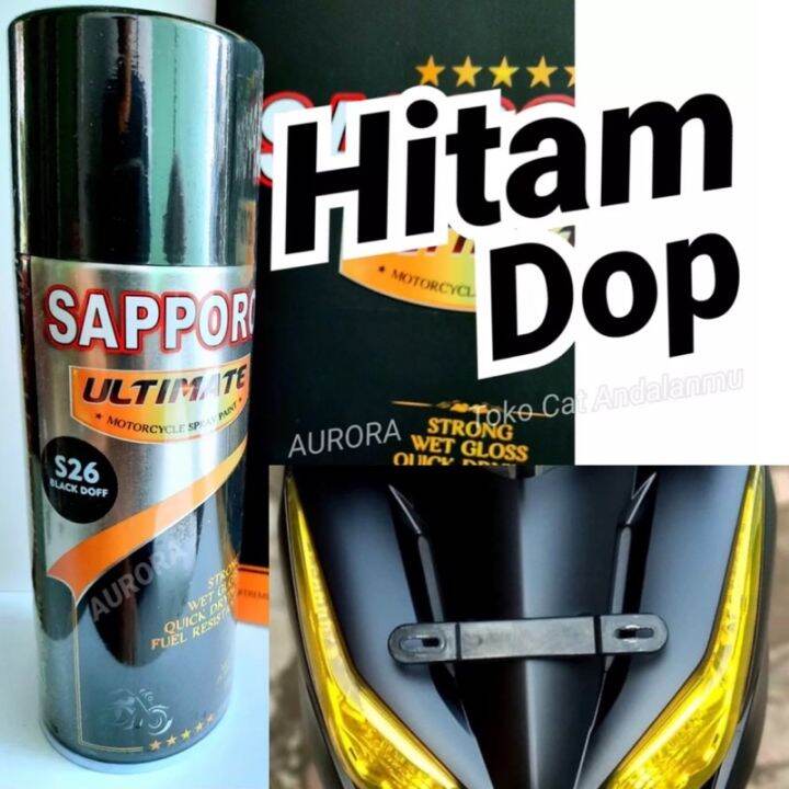 Pilox Sapporo Ultimate Black Doff S26 Hitam Dof 400ml Cat Pilok Dop ...