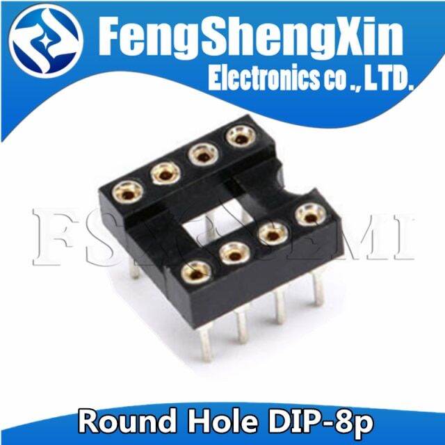 20pcs DIP-8 Round Hole Square hole 8 Pins 2.54MM DIP DIP8 IC Sockets ...