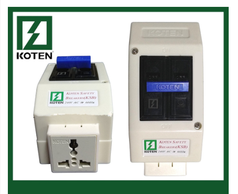 Koten KSB-S 2P Safety Breaker with Outlet 20amp 30amp | Lazada PH