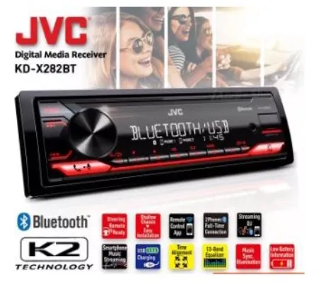 JVC KD-X282BT Digital Media Receiver with Bluetooth / USB Spotify Control Car Headunit Car ...