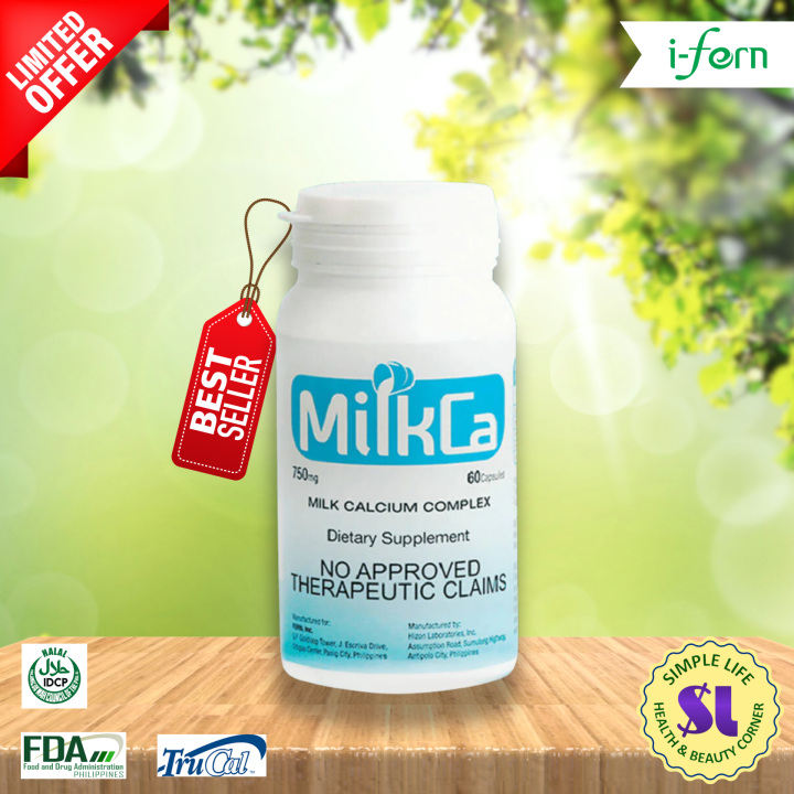 MILKCA Milk Calcium Complex 60 Capsules 100% I-FERN ORIGINAL | Lazada PH