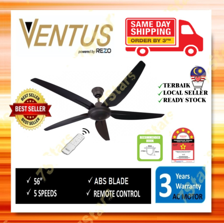 REZO VENTUS MY 56 / REZO MY 56 / REZO CELLING FAN / VENTUS 56 /KIPAS ...