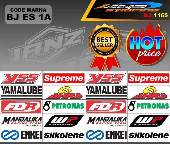 STIKER SPONSOR MOTOR YSS YAMALUBE SILKOLONE / STIKER HOLOGRAM / STIKER ...