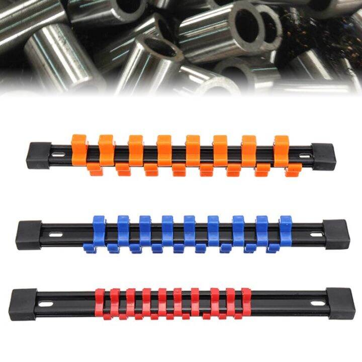 3pcs 1/4 3/8 1/2" Double Side Plastic Sliding Socket Holder Mountable ...