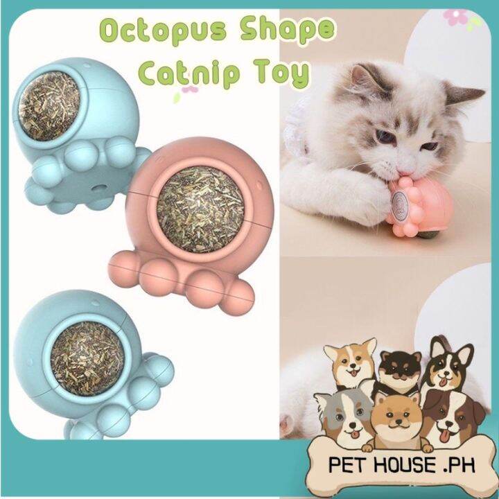 Cat Catnip Ball Octopus Shape Interactive Toy 360° Rotation Dental Cleaning Ball | Lazada PH