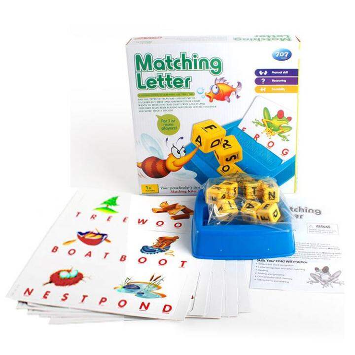 Matching Letter Game Alphabet Spelling Reading Flash Cards Word ...