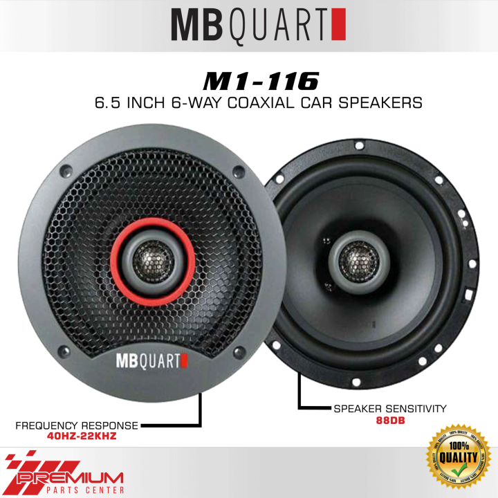 MB QUART M1-116 DISCUS SERIES CAR SPEAKER 6.5" 60W RMS 2 WAY COAXIAL ...