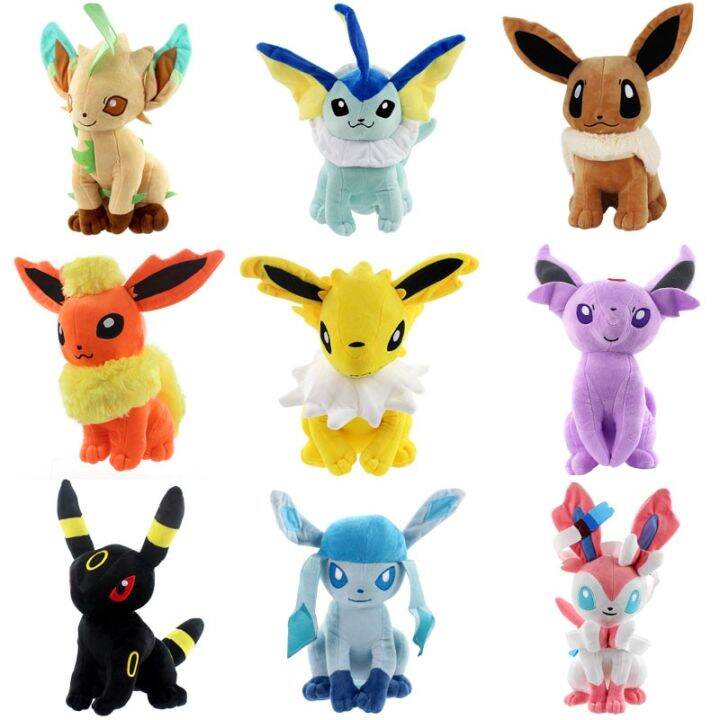 30Cm Big Size Pokemon Anime Eevee Jolteon Flareon Vaporeon Leafeon ...