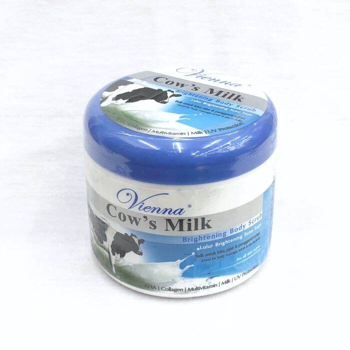 VIENNA BODY SCRUB COW'S MILK 250ml LULUR WHITENING SUSU YANG TELAH ...