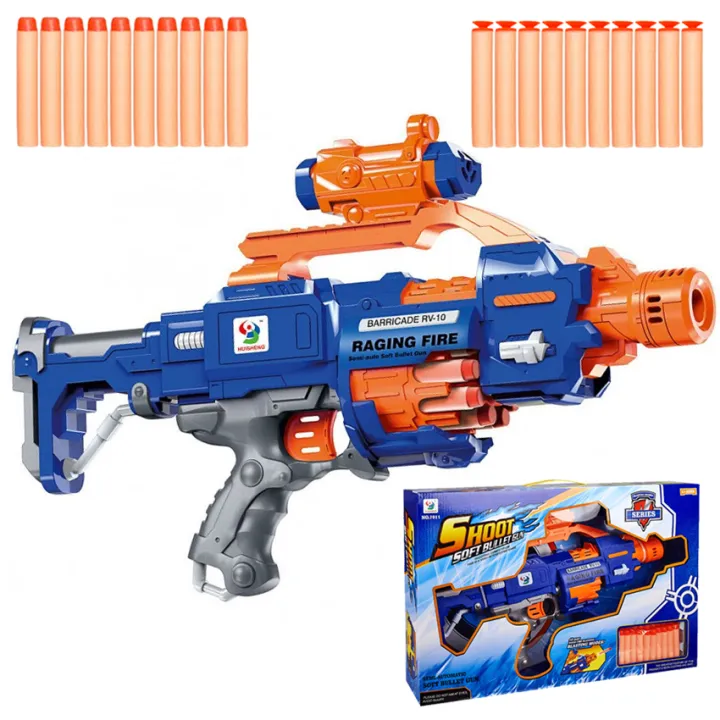 Dynamax Barricade RV-10 Raging Fire Battery Operated Semi Auto Nerf Gun ...