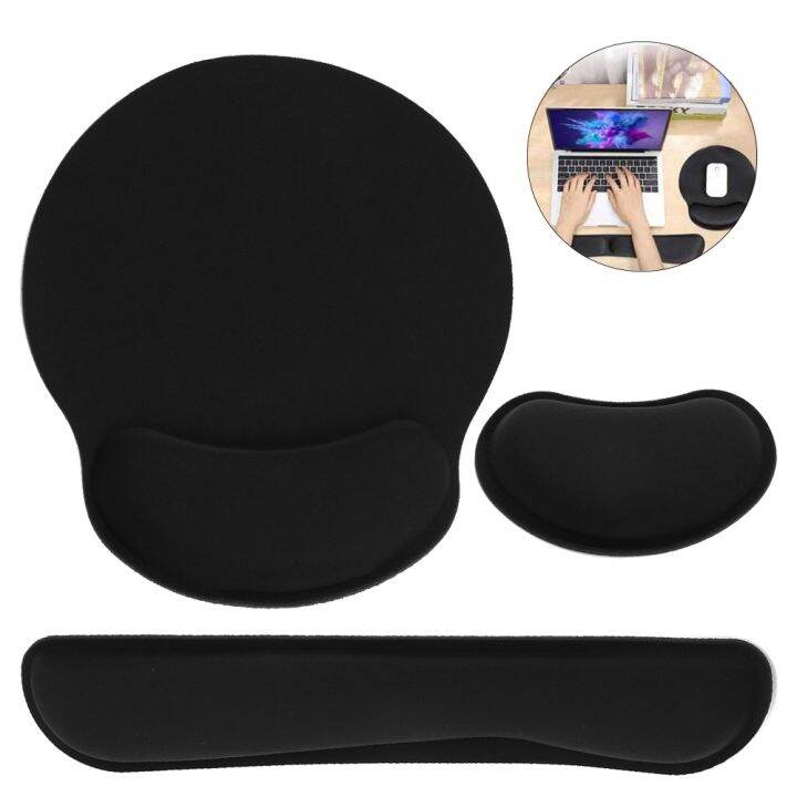 【LZ】 1 Set Black Memory Sponge Mouse Mat Gaming Mechanical Keyboard ...