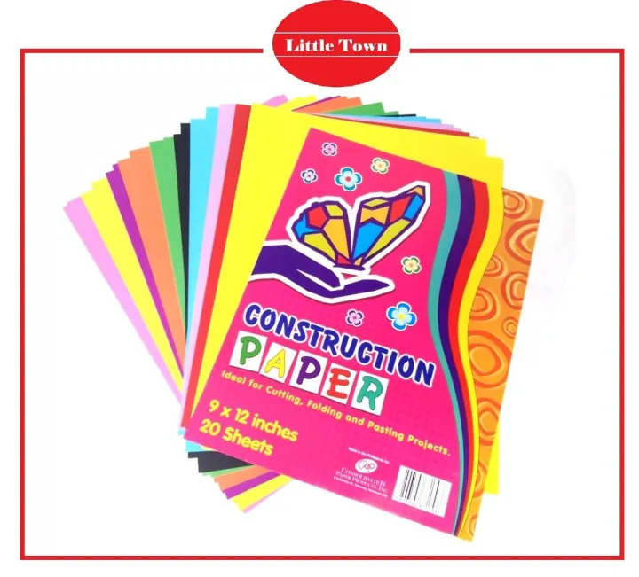 Construction Paper (Size 9 x 12 Inches) Assorted Colored paper 60 ...