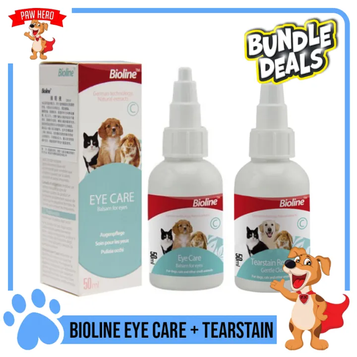 (BUNDLE) PAW HERO Bioline Eye Care Drops Balsam for Eyes Dog Eye ...