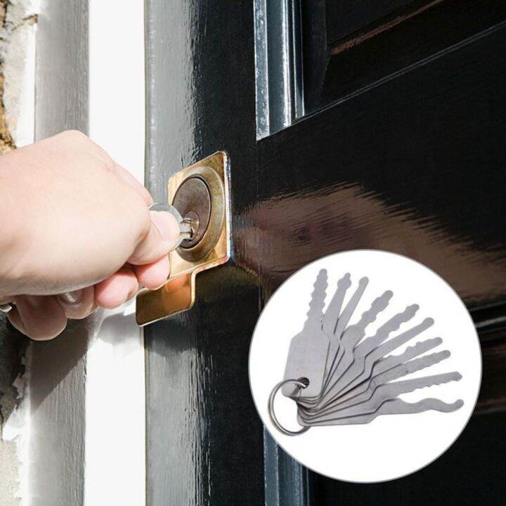 KOLGT 10Pcs/Set Auto Replacement Tool Kit Lock Open Stainless Steel Car ...