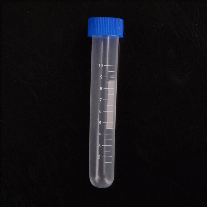 [THS Store] COD 10X 10ml Plastic Centrifuge Test Tube Vial Container ...