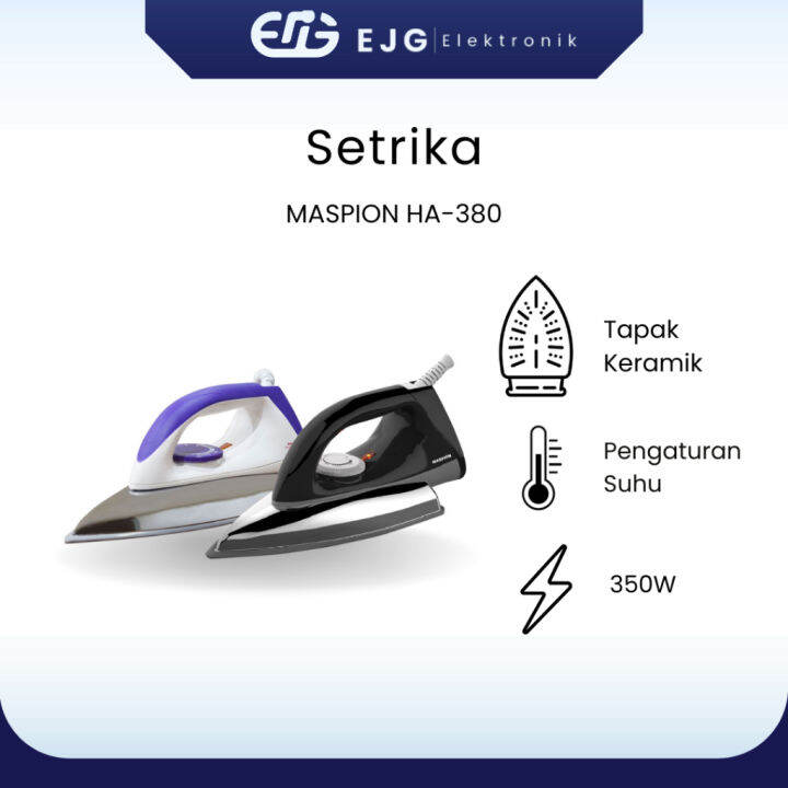 Maspion Setrika Maspion HA 380 HA-380 Iron dry Classic Ceramic ...