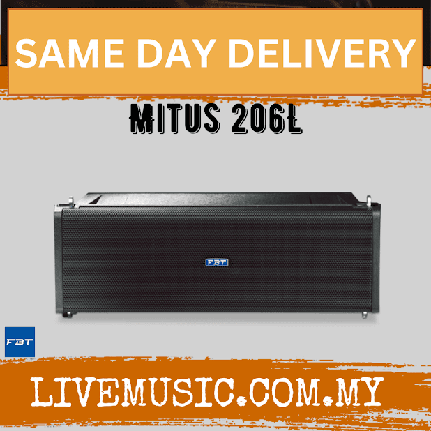FBT MITUS 206L 2x6.5" 1000W Passive Line Array Speaker ( MITUS-206L ...