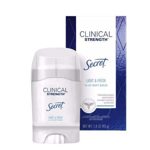 Secret Clinical Strength 48 HR Soft Solid Deodorant Light Fresh 1.6 oz ...