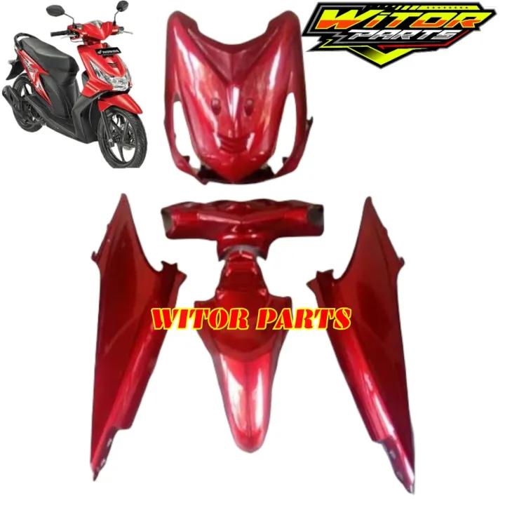 FULL BODY HONDA BEAT KARBU WARNA MERAH // FULL BODY HALUS HONDA BEAT ...