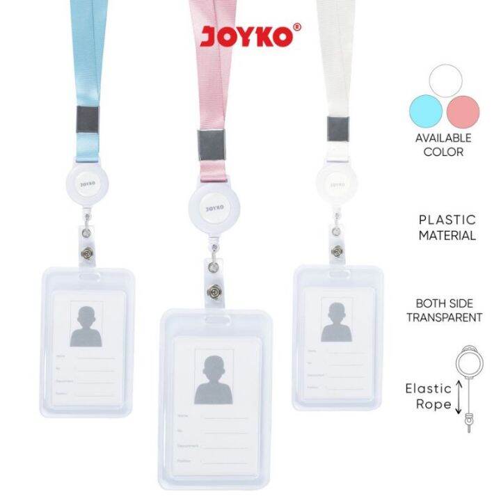 ID CARD HOLDER TRANSPARANT JOYKO NT-78 ~ NT-80 LARNYARD POTRAIT| NAME ...