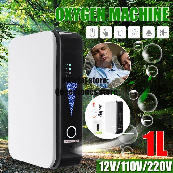 12V/110V/220V 1L Portable Oxygen Machine Air Purifie Oxygen ...