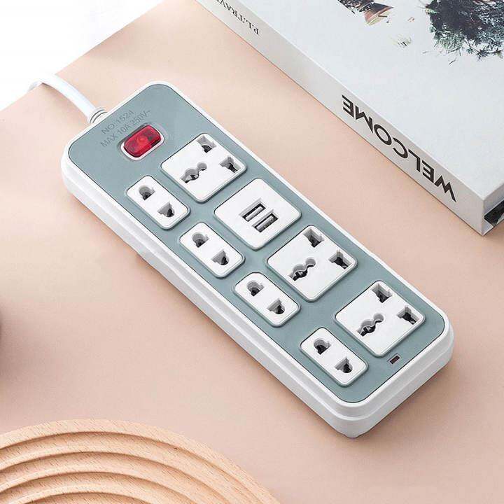 Extension Outlet Socket Plug with Switch Usb Cable Power Supply Power ...