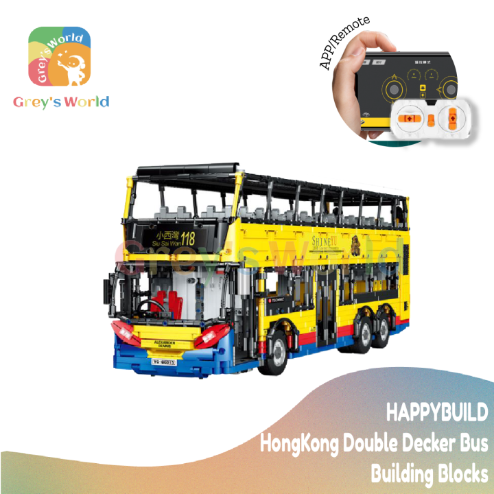 [Grey's World][Licensed Design] Hong Kong City Bus Lego Blocks, Lego ...