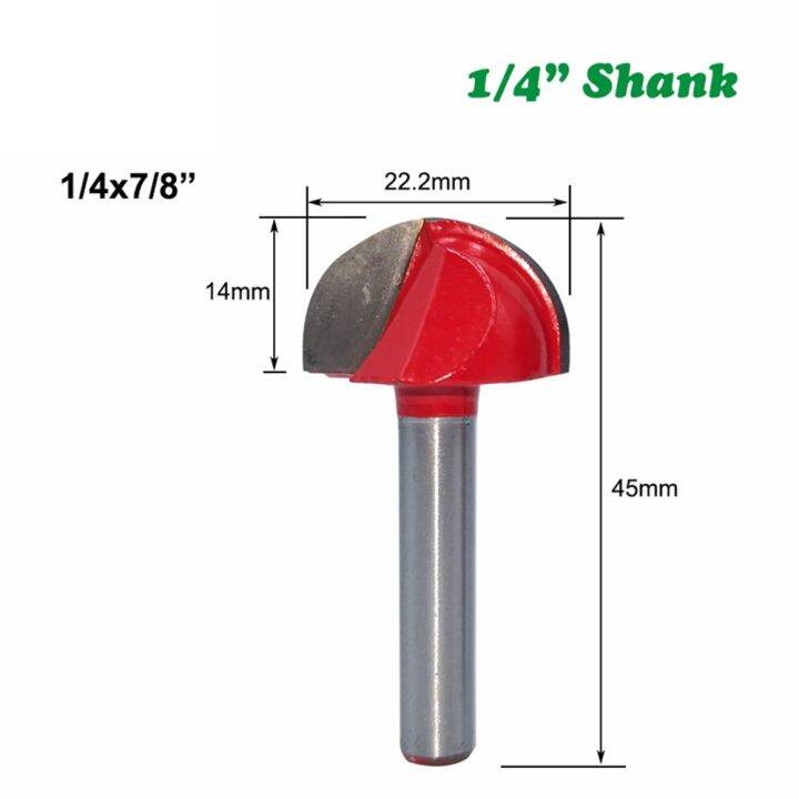 6.35mm Shank Ball Nose Router Bit Round Milling Cutter For Wood CNC ...