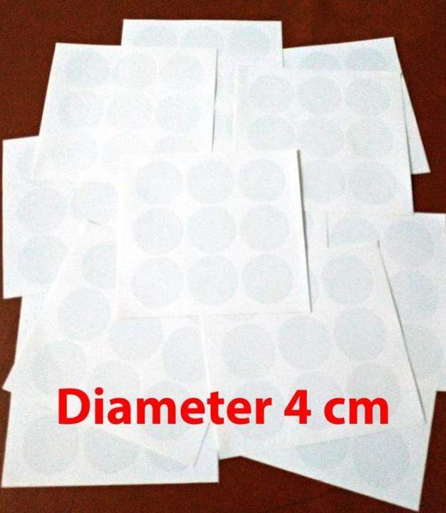 Stiker Vinyl Bulat Transparant Label Segel Polos Sticker Bundar ...