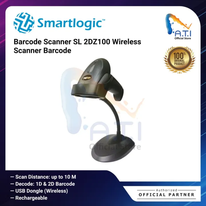 SMARTLOGIC Barcode Scanner SL 2DZ100 1D 2D Wireless Scanner Barcode ...