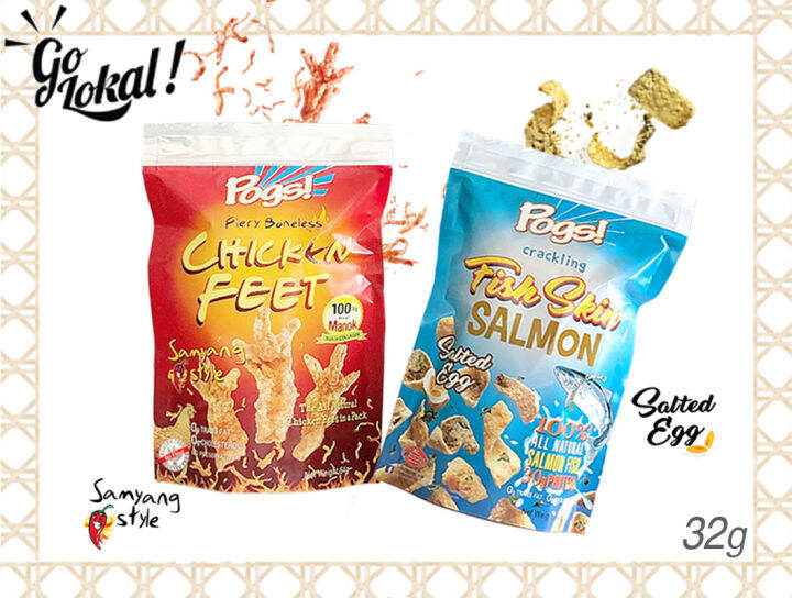 Pogs! Duo-Combo 5 Small Pack (1x 32g Pogs! Samyang Style Fiery Boneless ...