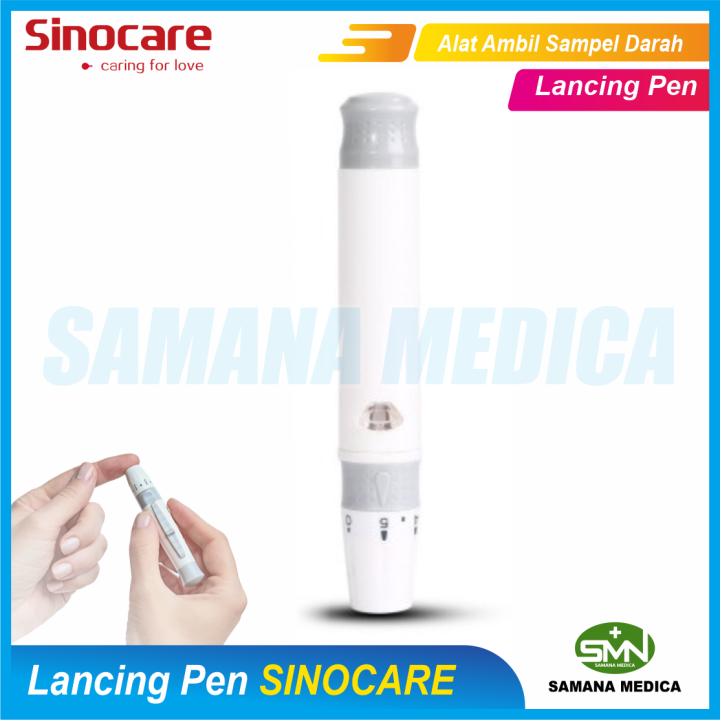 Pen Lancet SINOCARE Lancing Device Alat Ambil Sampel Darah Jarum Bekam ...