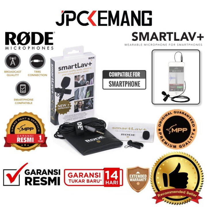 Rode SmartLav+ Lavalier Microphone Smartphone Smart Lav Plus Mic JPC KEMANG ORIGINAL | Lazada ...