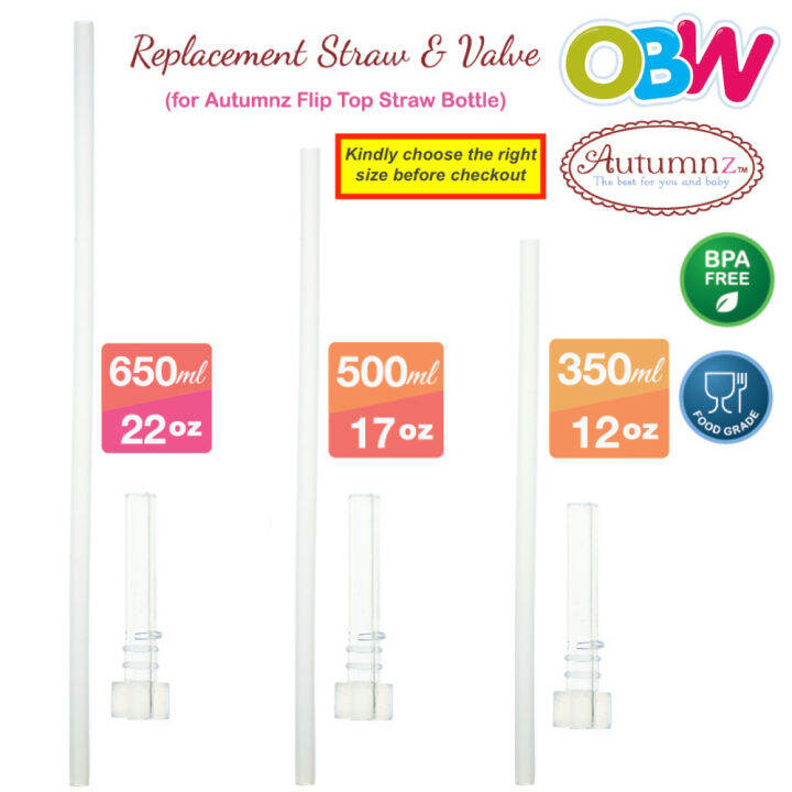 Autumnz Replacement Straw & Valve ( for Flip Top Straw Bottle 350ml ...