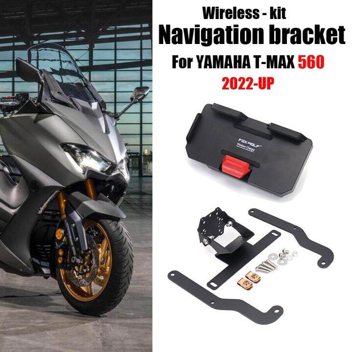 New Black Windscren Bracket Mount Smartphone GPS Holder For YAMAHA TMAX ...