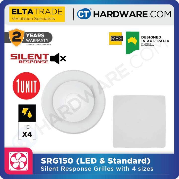 ELTA TRADE SILENT RESPONSE GRILLES LED LIGHT & STANDARD WHITE WITH ...
