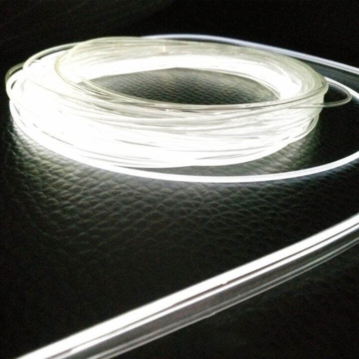 Dia.3mm Milky T-type Invisible Skirt Side Glow Fiber Optical Cable Car ...